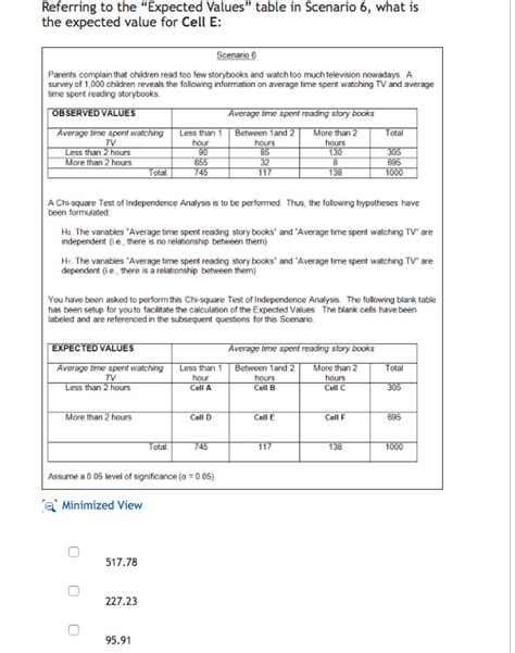Solved Referring To The Expected Values Table In Scenario