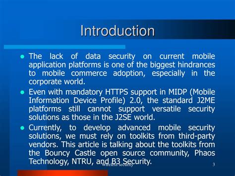Ppt Data Security In Mobile Java Applications How To Select And Use