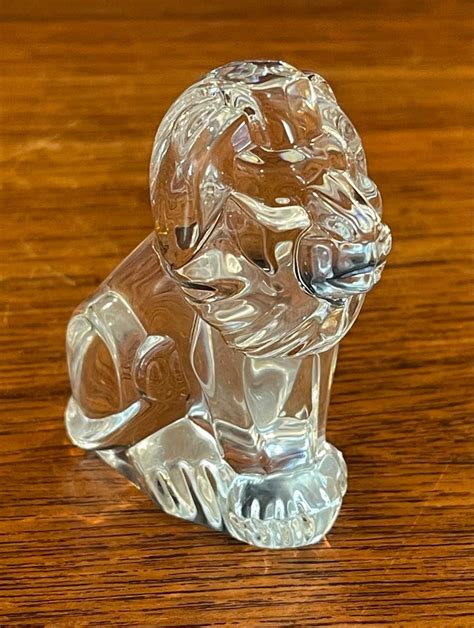 Lion Paperweight Hand Cooler By Steuben Glassworks For Sale At 1stdibs