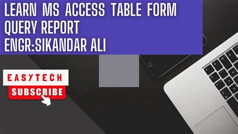 ms access create table form query report with detail youtube