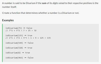 Answered A Number Is Said To Be Disarium If The Sum Of Its Digits