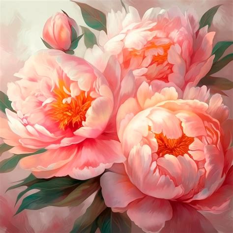 Peonies Wall Art Digital Art Peonies On A White Background By Mgl