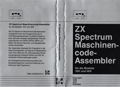 Zx Spectrum Assembler World Of Spectrum Classic