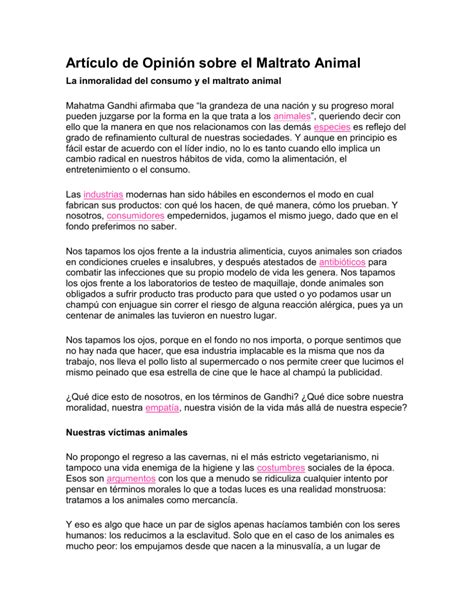Artículo de Opinión