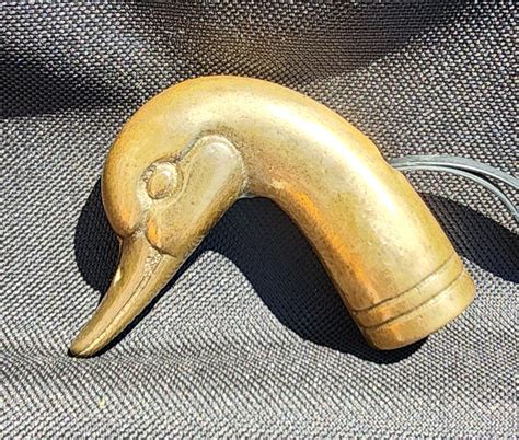 Brass Duck Head For Walking Stick Etsy