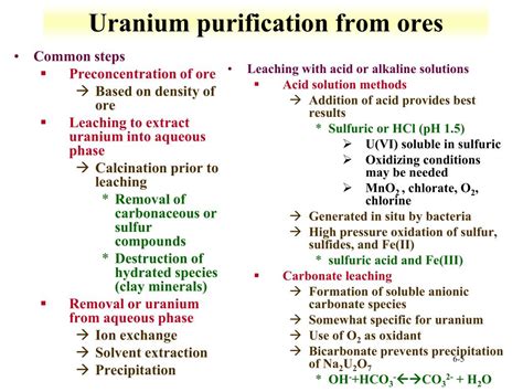 Ppt Lecture 6 Uranium Chemistry Powerpoint Presentation Free Download Id2954973