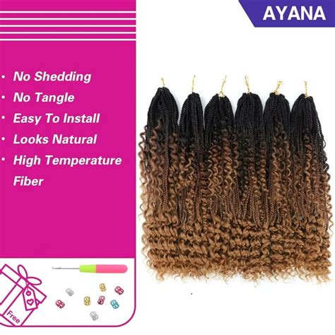 Goddess Crochet Box Braids Curly Ends 144 Strands 22 Inch Bohomian