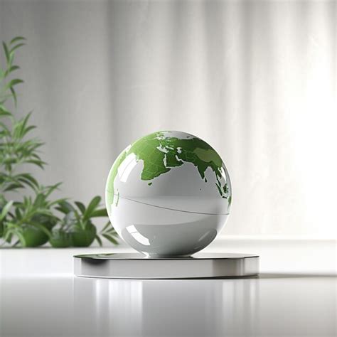 Premium Ai Image A Globe With A Light Reflecting Around It In The