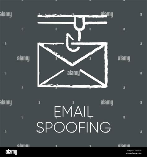 Email Spoofing Chalk Icon Illegitimate Business Forged Sender Online
