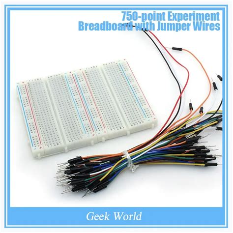 750 Point Experiment Breadboard With Jumper Wires For Arduino Uno R3