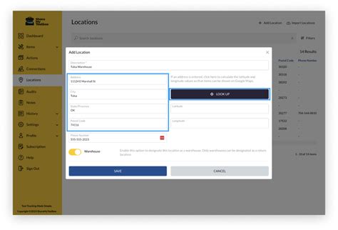 Add Edit Delete Locations
