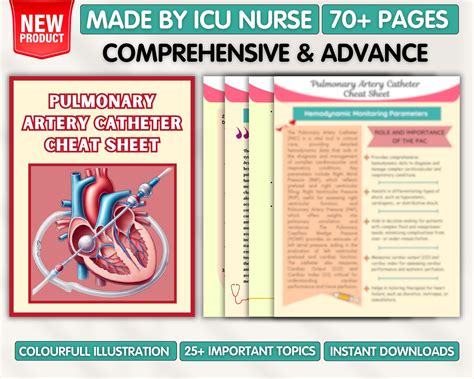 Pulmonary Artery Catheter Cheat Sheet Icu Nursing Notes Cvicu Nurse Notes Swan Ganz Cheat