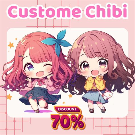 CUSTOM CHIBI High Quality Chibi Anime Art Cute Anime Chibi Pet Fanart