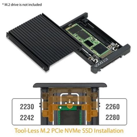 ICY DOCK EZConvert MB705M2P B Adaptateur Et Convertisseur Pour SSD M 2
