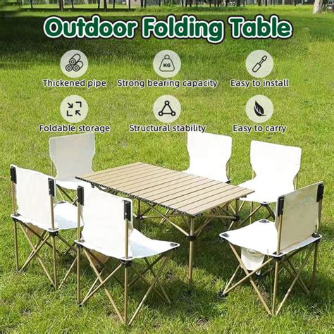 📢jualan Penghabisan🔥 Outdoor Folding Table Carbon Steel Egg Roll Table