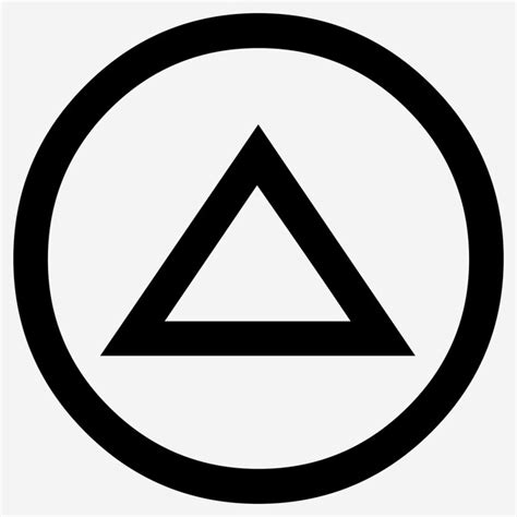 Premium Vector Triangle Button Icon On Transparent Background