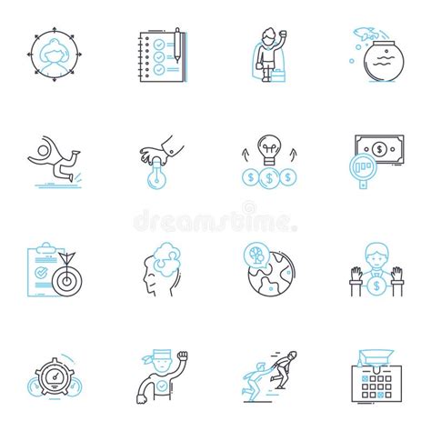 Data Metrics Linear Icons Set Analytics Metrics Statistics Kpis Quantitative Analysis