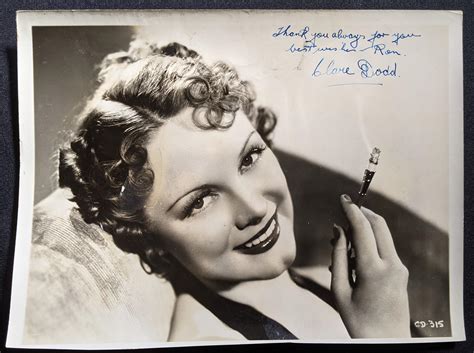 Lot Clare Dodd Autographed Black And White Headshot
