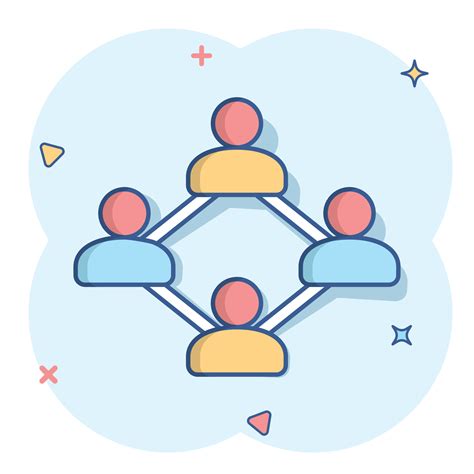 Icono De Red Social De Dibujos Animados Vectoriales En Estilo Cómico Pictograma De Ilustración