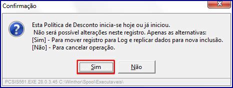 WINT Como editar uma política de desconto através da rotina 561