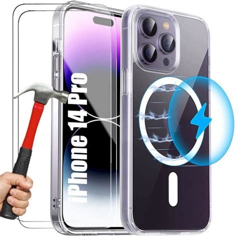 Coque et 2 Verres Trempés pour iPhone 14 Pro 6 1 Protection