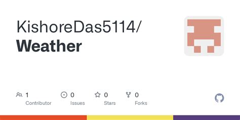 GitHub KishoreDas5114 Weather
