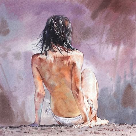 Watercolor Nude Etsy