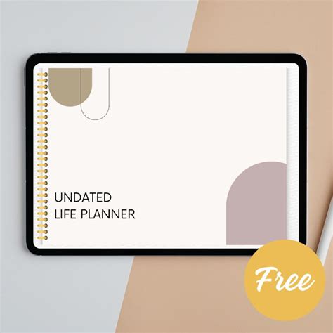 Free Digital Life Planner Undated Digital Planner Monthly Weekly