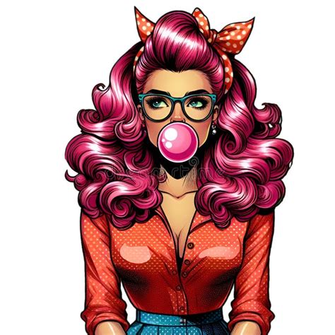 Comic Style Pop Art Girls Generative Ai Stock Illustration