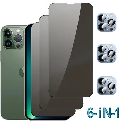 Anti Espion Verre Trempé Iphone 15 14 13 Pro Max Verre Trempe Iphone