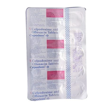 Cepodem O Tablet At Rs 210 Strip Ofloxacin Tablet Ip In Nagpur Id