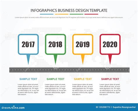 企业最小的infographic模板 4步企业里程碑时间安排infographic布局 也corel凹道例证向量 库存例证 插画 包括有
