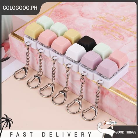 [cologoog Ph] Keyboard Fidget Toy Fidget Clicker Key Switch Keychain