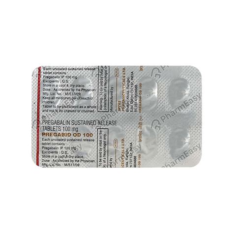 Pregabid 100 Mg Tablet 10 Uses Side Effects Dosage Composition