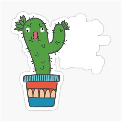 Yes All Over My Face Daddy Funny Plant Daddy Dancing Cactus Sticker