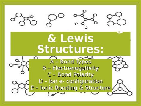 Bonding And Lewis Structures Notes Bond Type Electronegativity