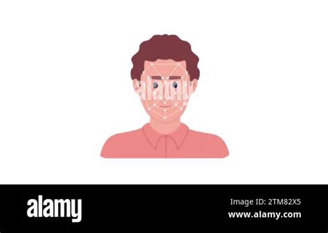 Animated Scanning Facial Features Computer Vision Matching Human Face
