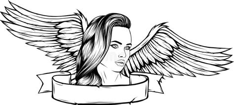Angel Woman Vector Illustration Of Female Beauty Angel Stock Vector