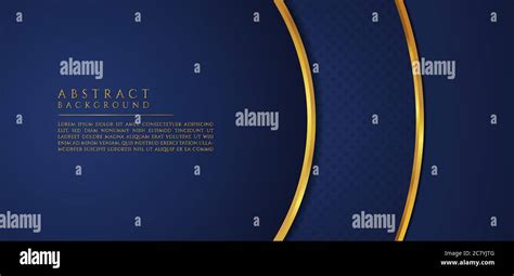 Abstract Circle Shape Overlap Gold Border Metallic Color Pattern Design Vector Illustration