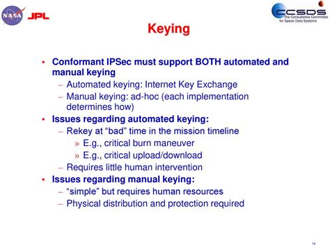 Agenda Ccsds Network Layer Security Ipsecike Profile For Ccsds Ppt