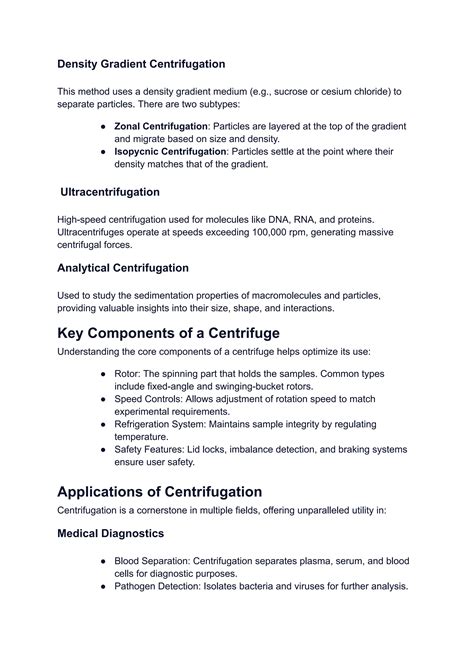 Centrifugation Principles Types And Applicationspdf