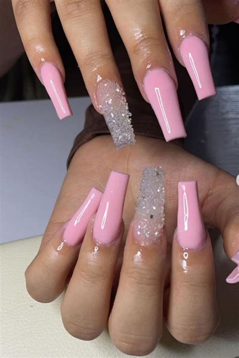 Glitter Coffin Nails Designs And Ideas For Your Summer Nails