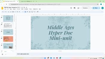 Middle Ages Hyperdoc By Wells Virtual Material TPT