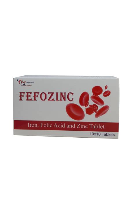 Fefozinc Iron Folic Acid And Zinc 10s Lifeplus