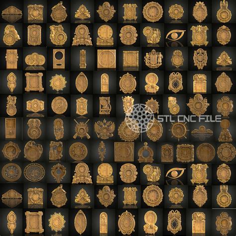 84 Variety Pack Of Cnc Router Stl Models Clocks And Wall Art Decor