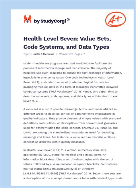 Health Level Seven Value Sets Code Systems And Data Types Free