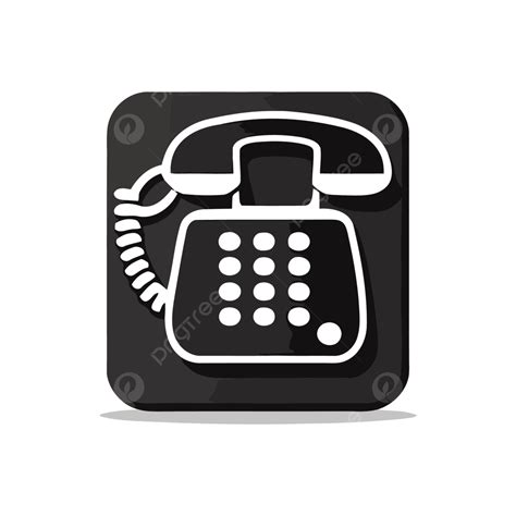 Black And White Vector Phone Icon Illustration 173480 A Simplistic Black Icon Of Landline