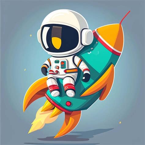 Premium Ai Image Spaceship Cartoon