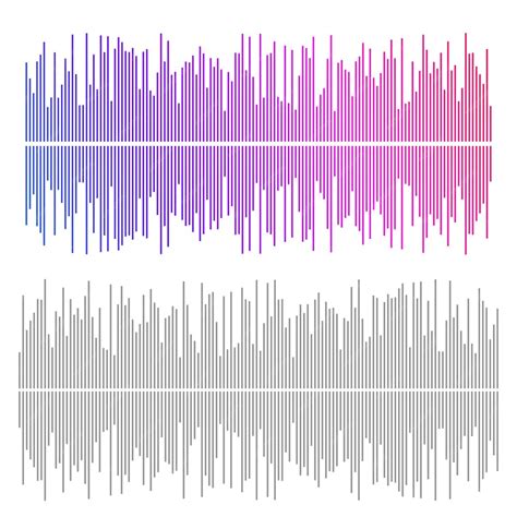 白い背景で隔離の色イコライザーを設定します。ベクトル イラスト パルス音楽プレーヤー オーディオ波ロゴ ベクター デザイン要素ポスター