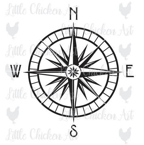 Nautical Compass Silhouette At Getdrawings Free Download